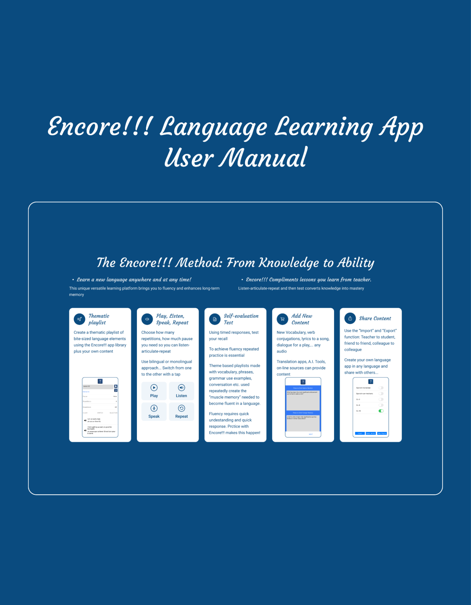 Encore!!! Language Learning App: Advantages, Features and Benefits ...